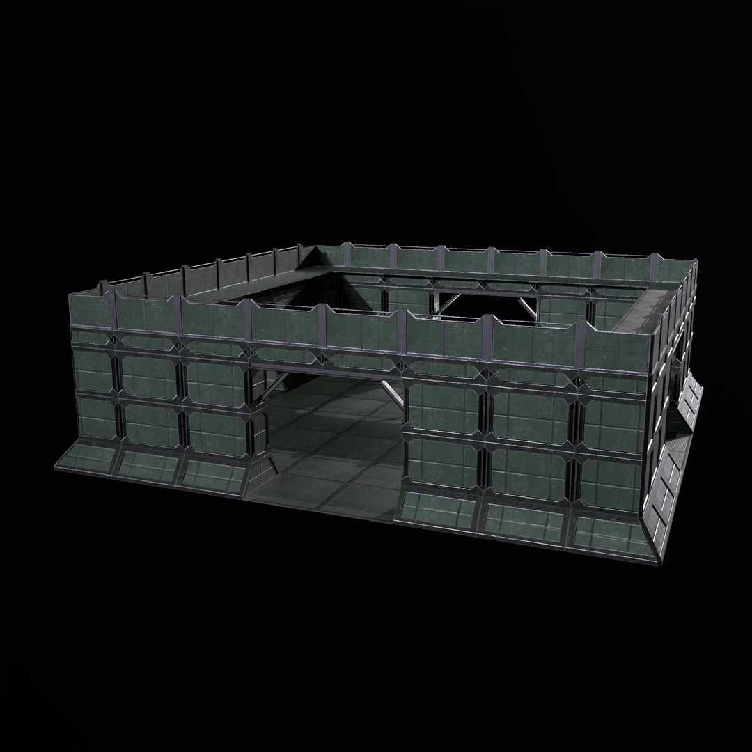 3D Modular Kit Outpost Walls PBR Model - TurboSquid 2290112