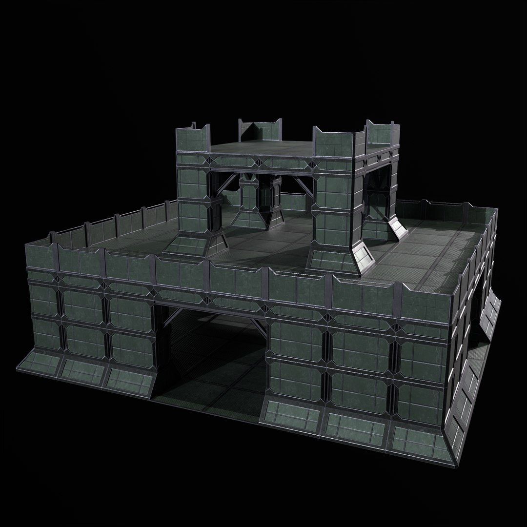 3D Modular Kit Outpost Walls PBR Model - TurboSquid 2290112