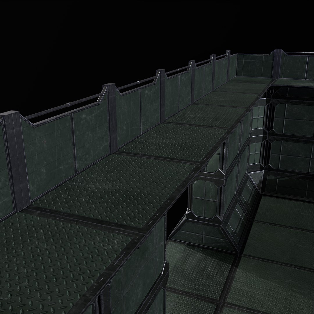 3D Modular Kit Outpost Walls PBR Model - TurboSquid 2290112