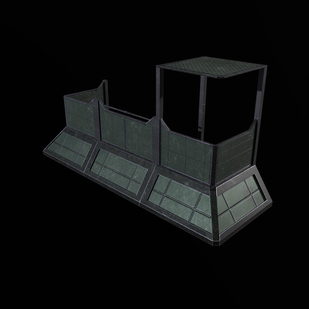 3D Modular Kit Outpost Walls PBR Model - TurboSquid 2290112