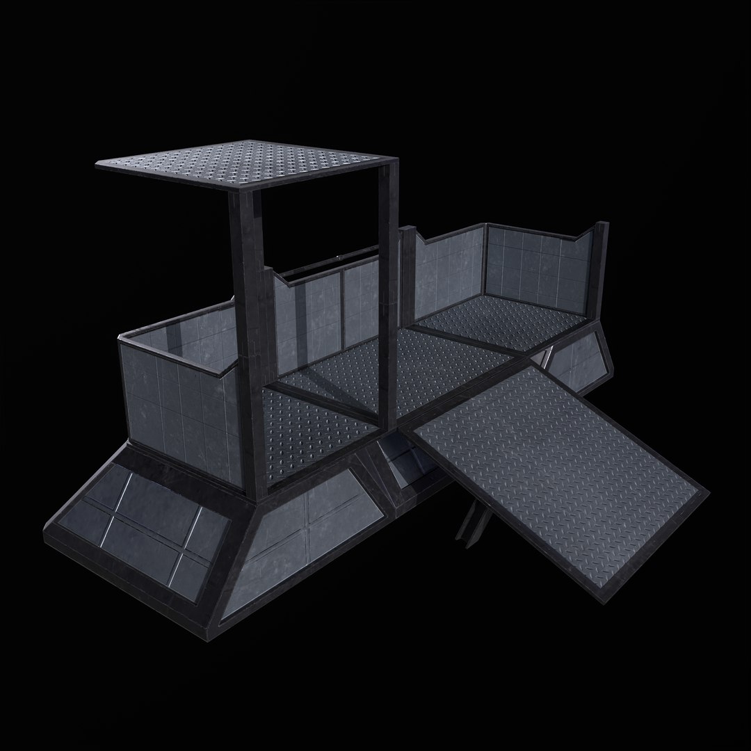 3D Modular Kit Outpost Walls PBR Model - TurboSquid 2290112