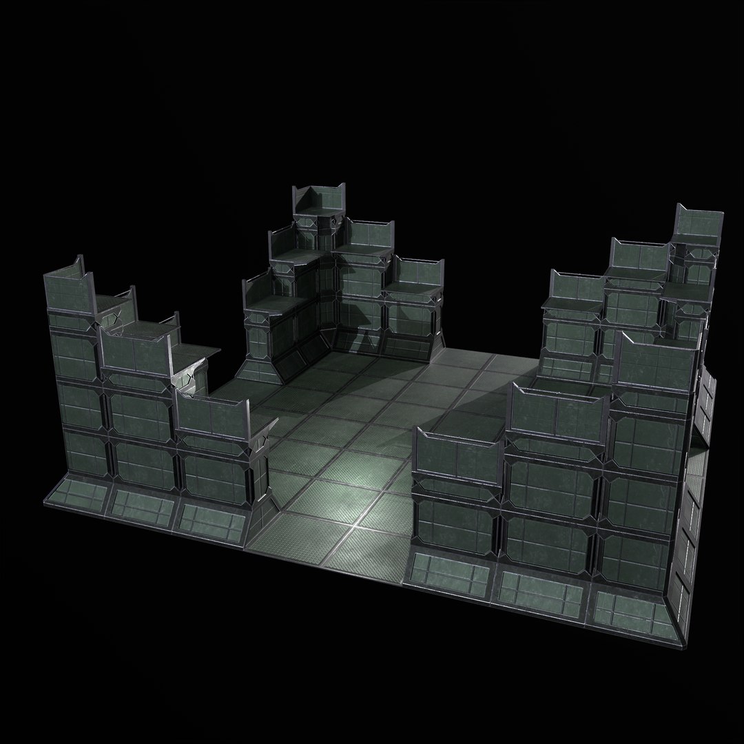 3D Modular Kit Outpost Walls PBR Model - TurboSquid 2290112