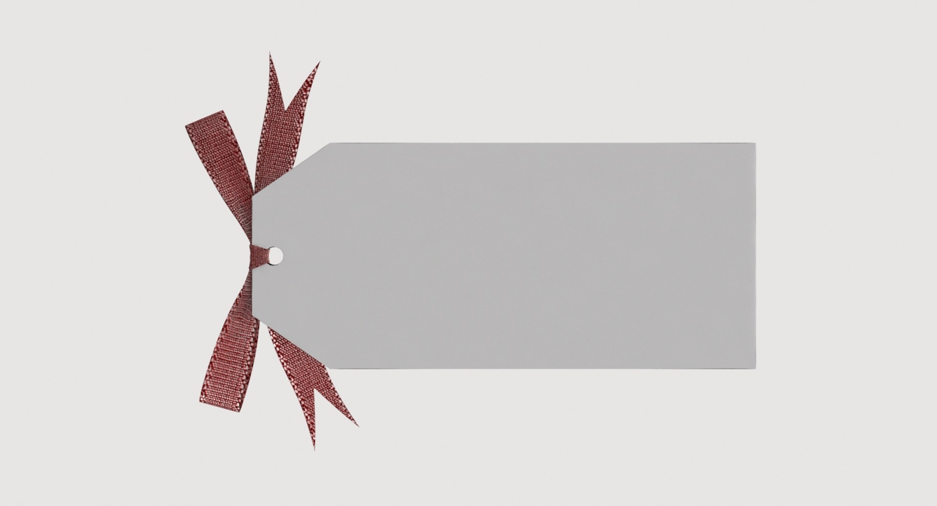 3d model gift label 2 red