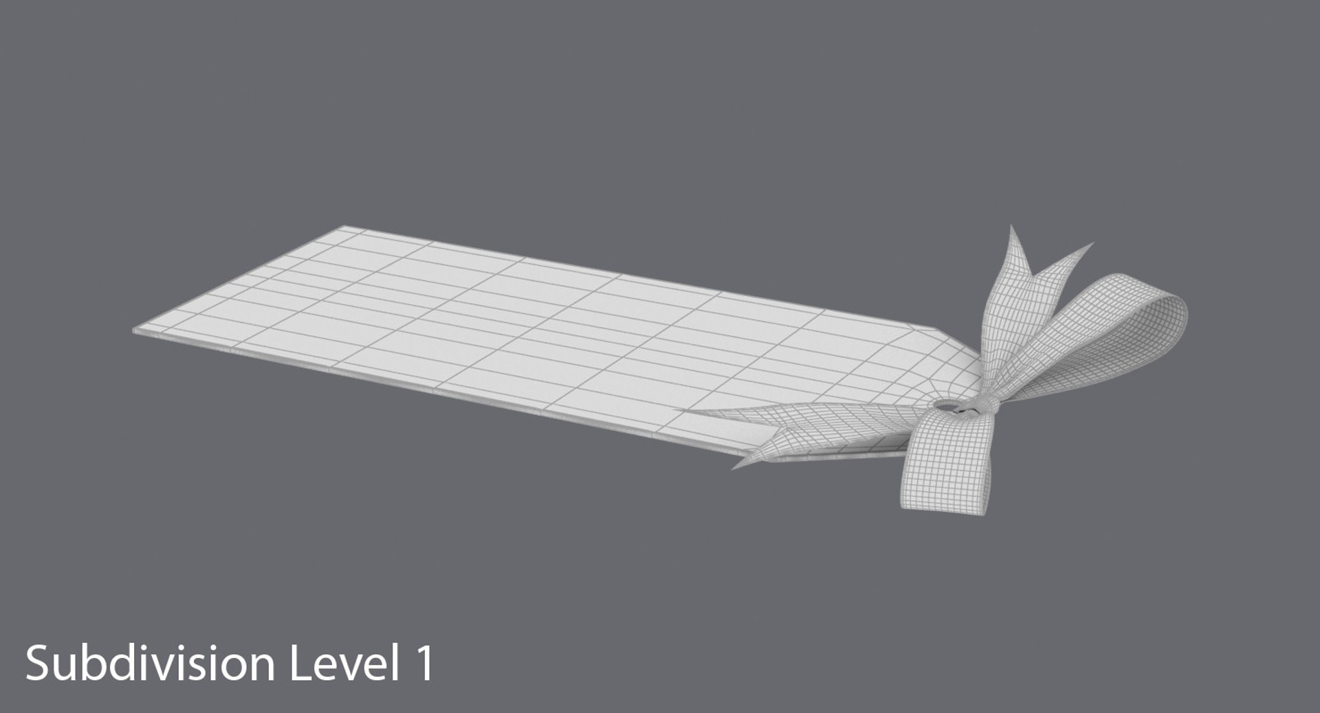 3d model gift label 2 red