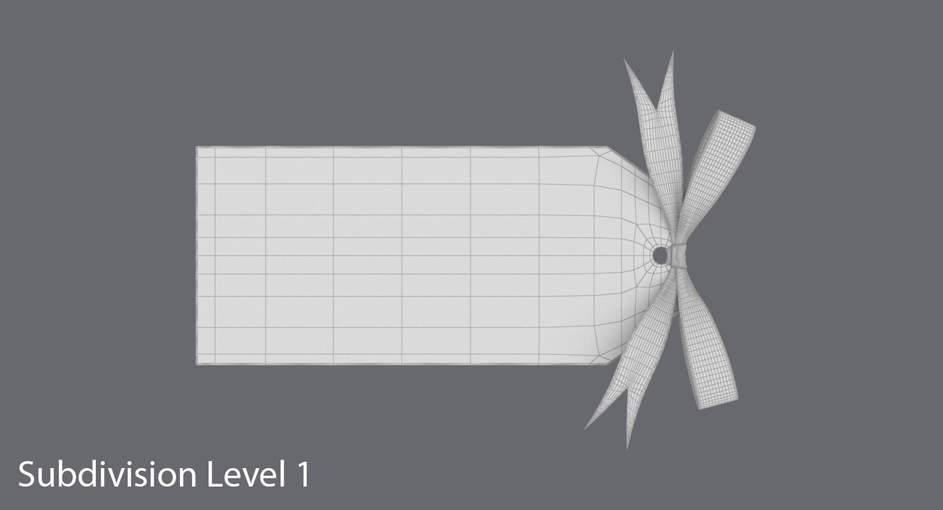 3d model gift label 2 red