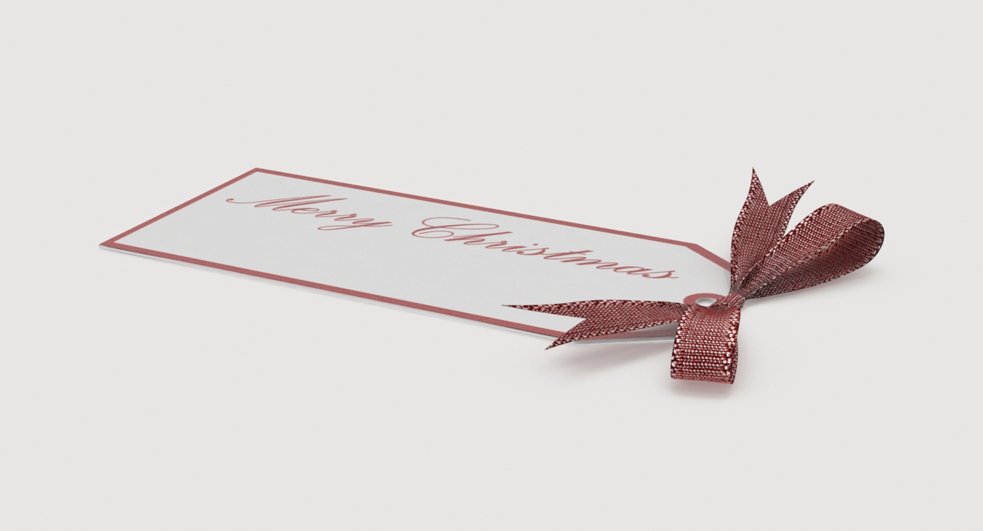 3d model gift label 2 red