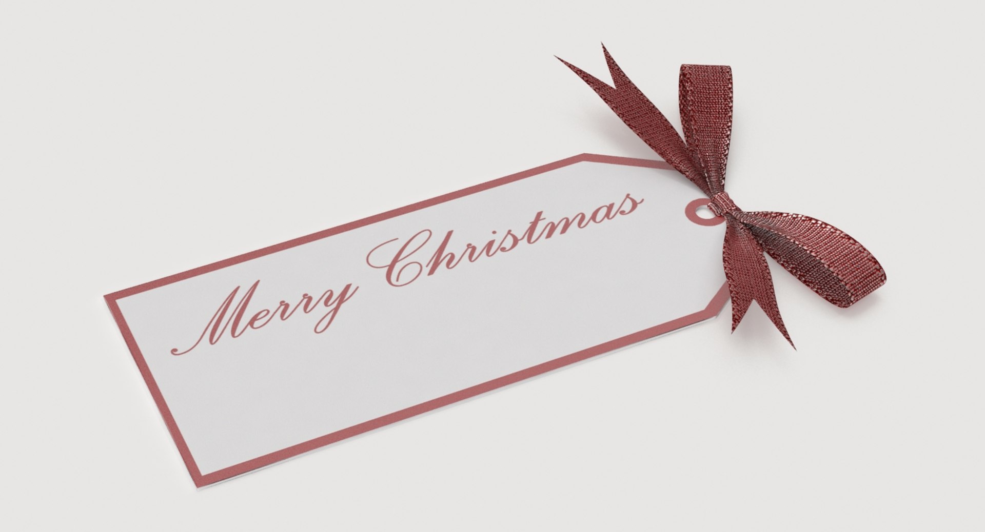 3d model gift label 2 red