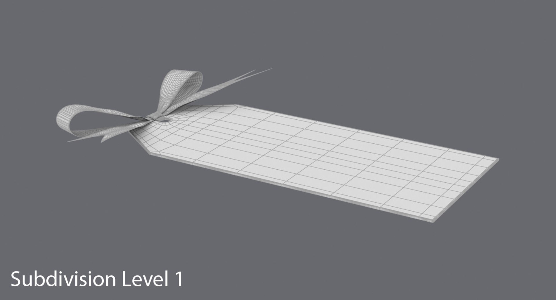 3d model gift label 2 red