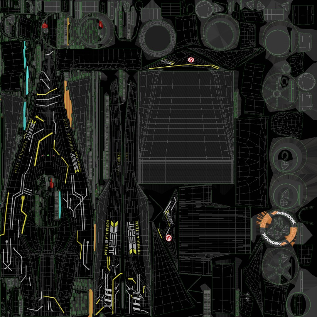 3D Formula E Season 2024 Race Car Collection - TurboSquid 2271792
