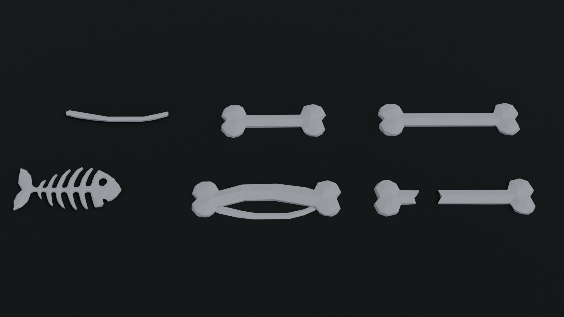 3D Low-poly Cartoon bone asset Polygonal - TurboSquid 1999412