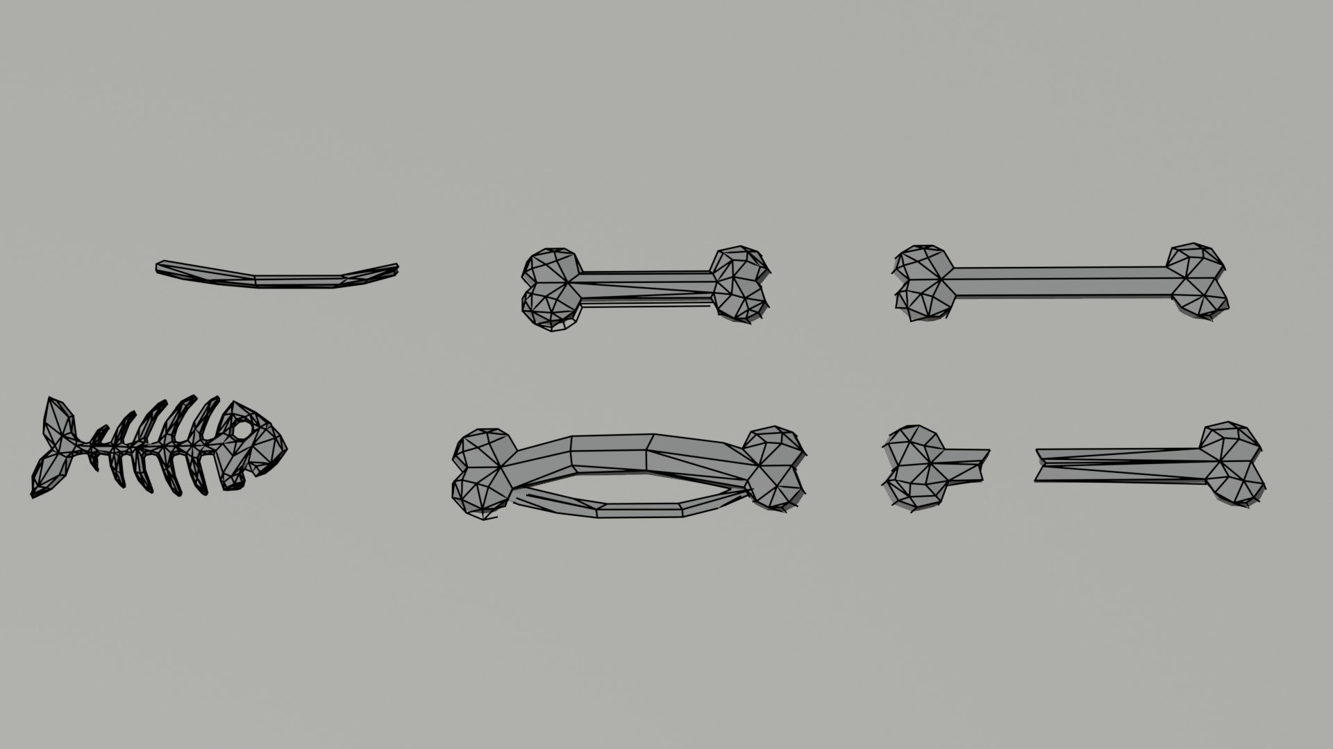 3D Low-poly Cartoon bone asset Polygonal - TurboSquid 1999412