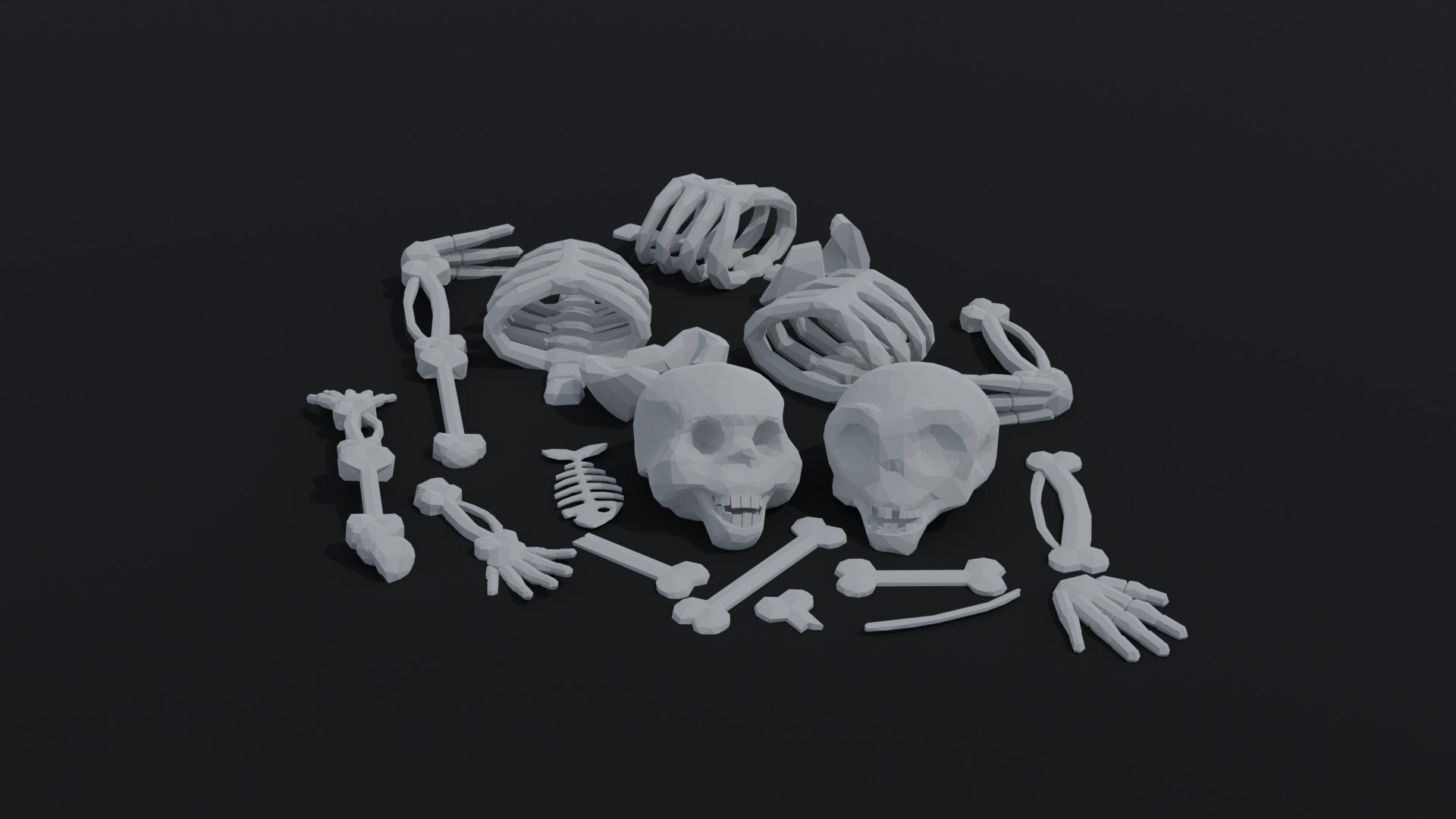 3D Low-poly Cartoon bone asset Polygonal - TurboSquid 1999412