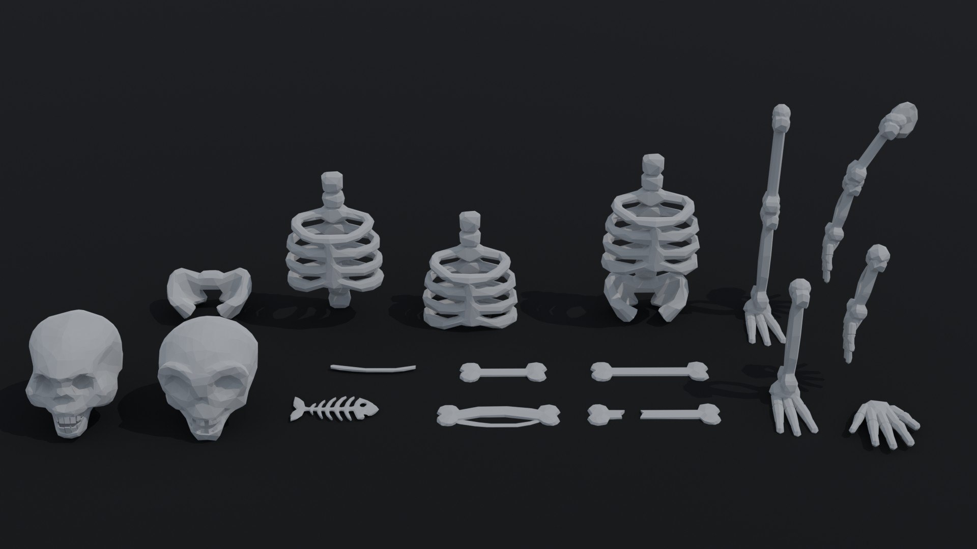 3D Low-poly Cartoon bone asset Polygonal - TurboSquid 1999412