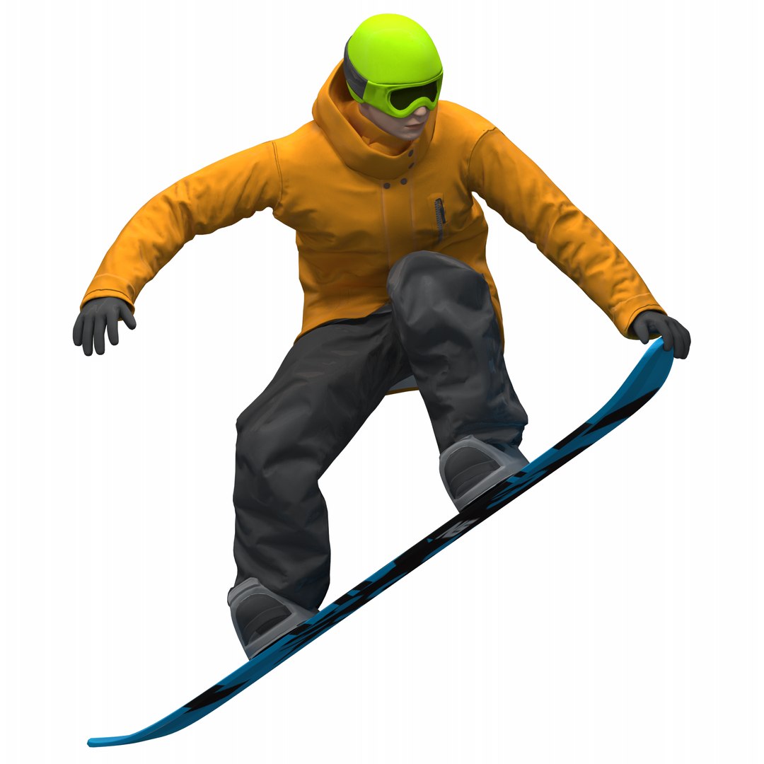Snowboarder Snow Board 3D Model - TurboSquid 1151191