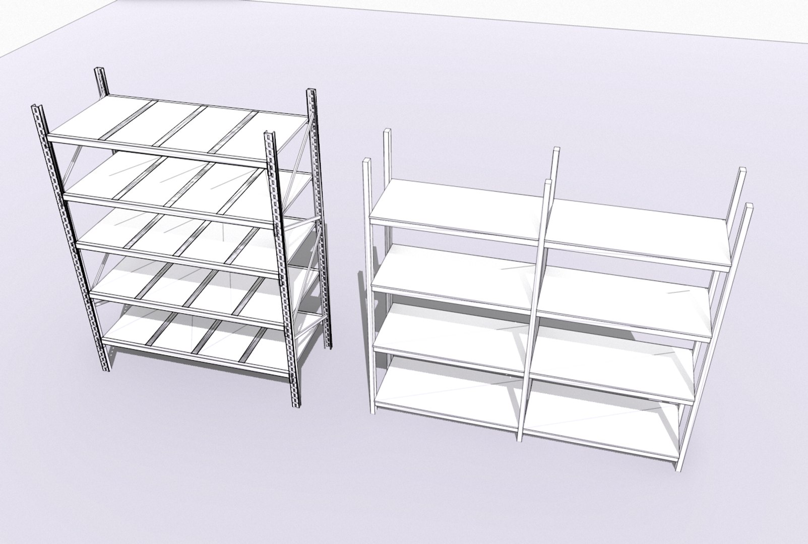 3D Industrial Shelves Model - TurboSquid 1505812