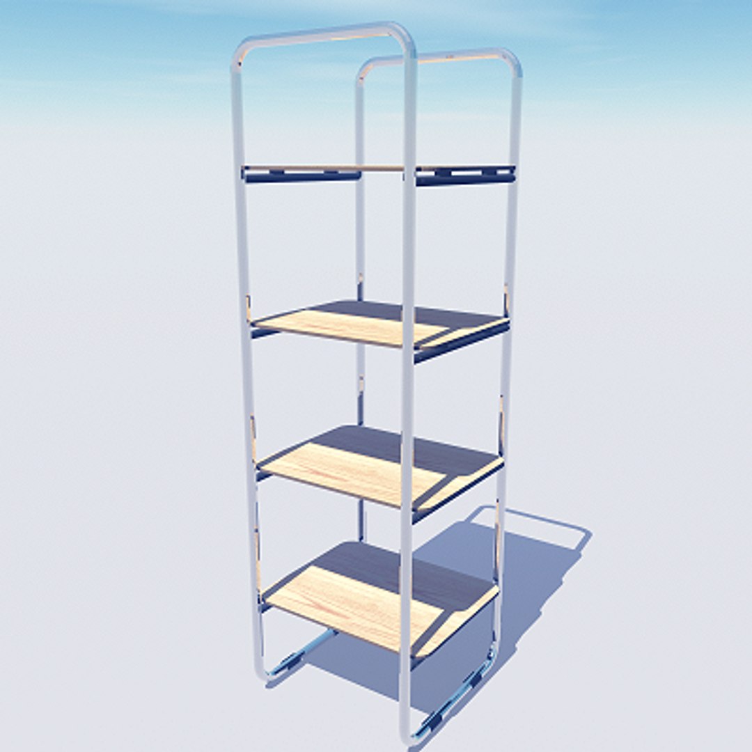 Stylish Office Shelving Unit 3d Model