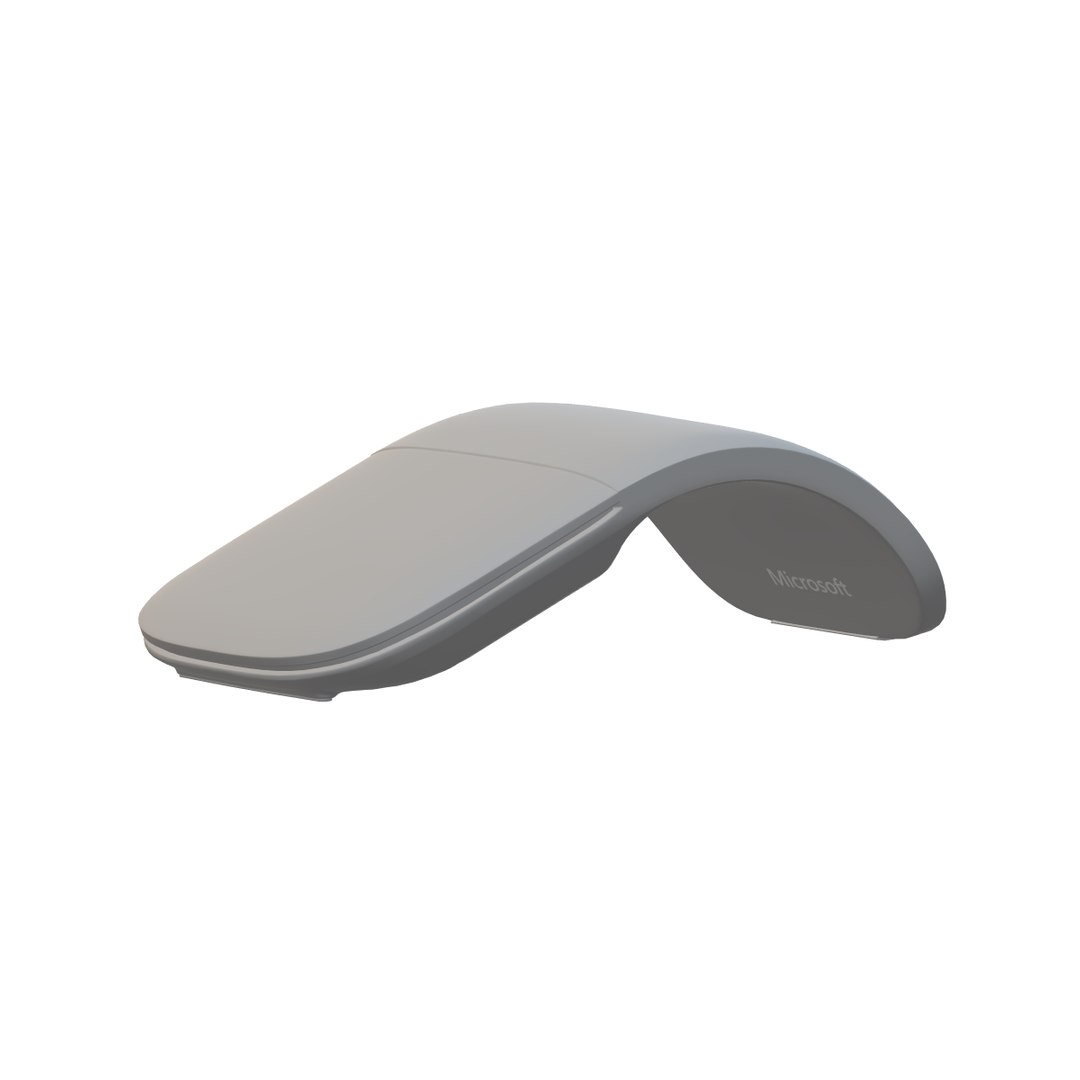 3D Surface Arc Mouse - Light Gray - TurboSquid 2365597