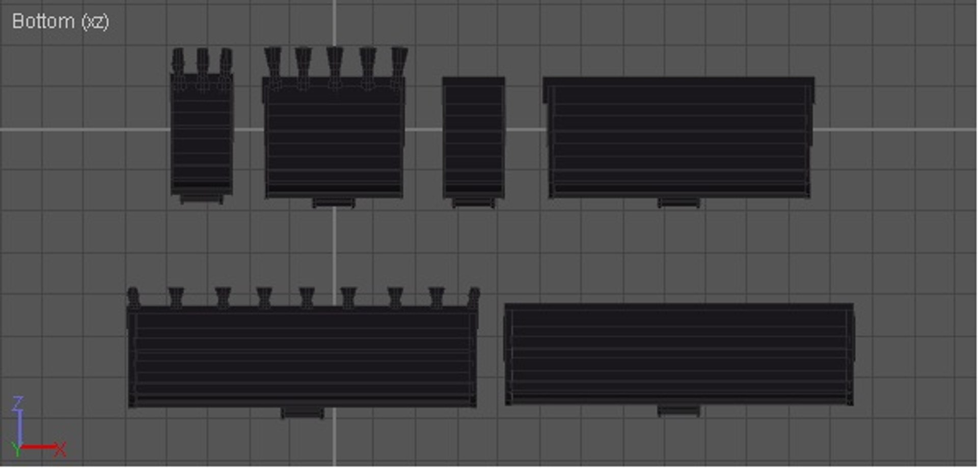 Maya Set Buckets Digger Excavator