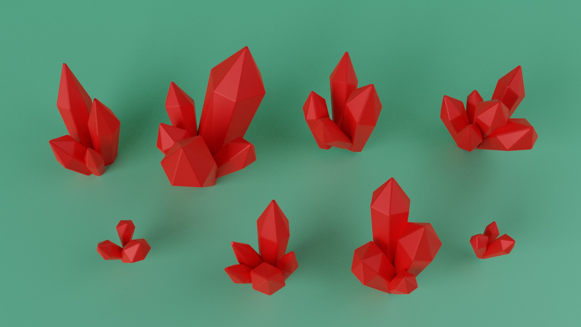Red Crystal Collection 3D Model - TurboSquid 1992269