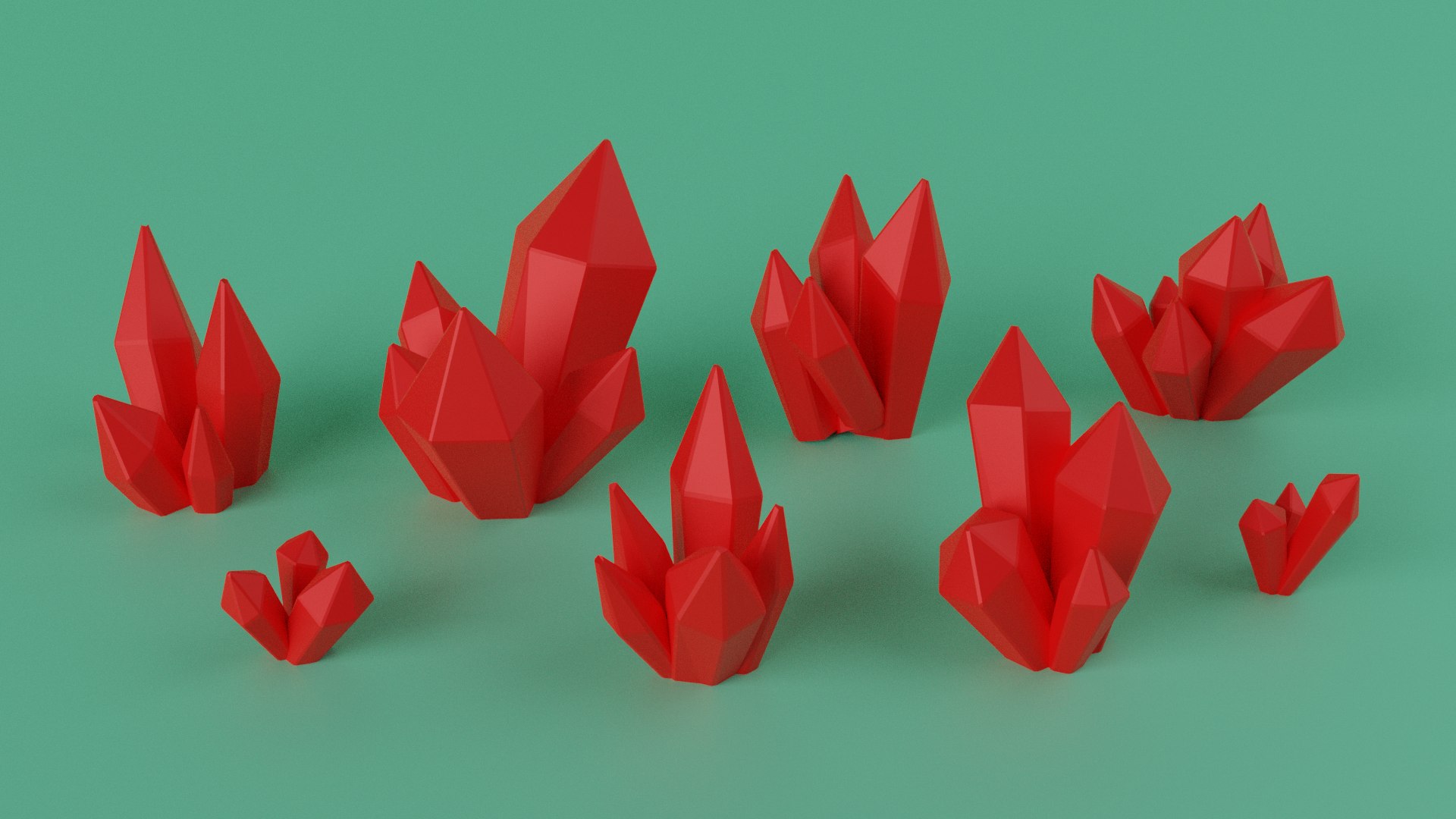 Red Crystal Collection 3D Model - TurboSquid 1992269