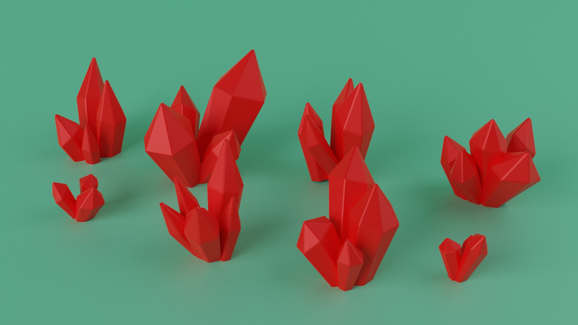 Red Crystal Collection 3D Model - TurboSquid 1992269