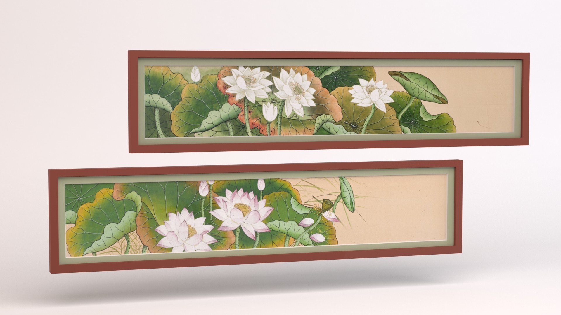 3D Long Red Art Frames - TurboSquid 1586825