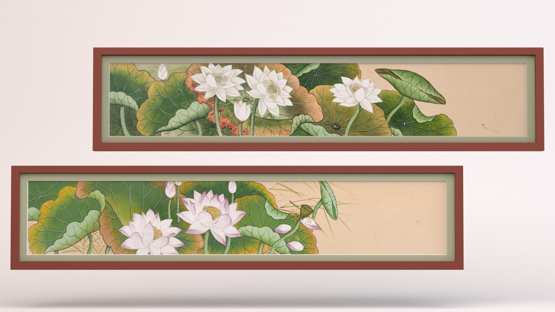 3D Long Red Art Frames - TurboSquid 1586825