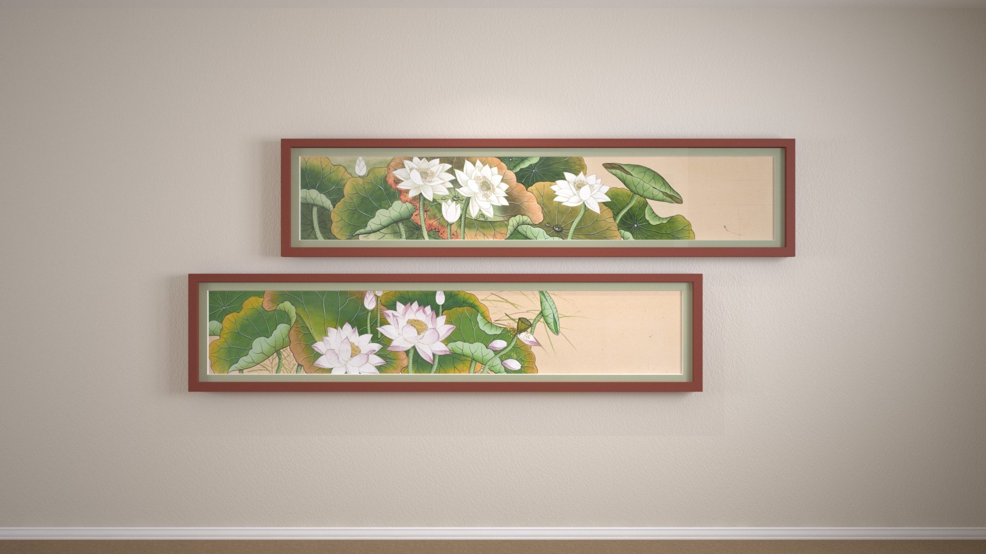 3D Long Red Art Frames - TurboSquid 1586825