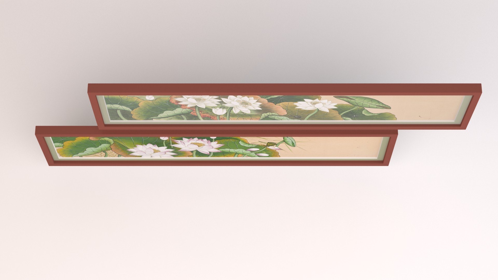 3D Long Red Art Frames - TurboSquid 1586825