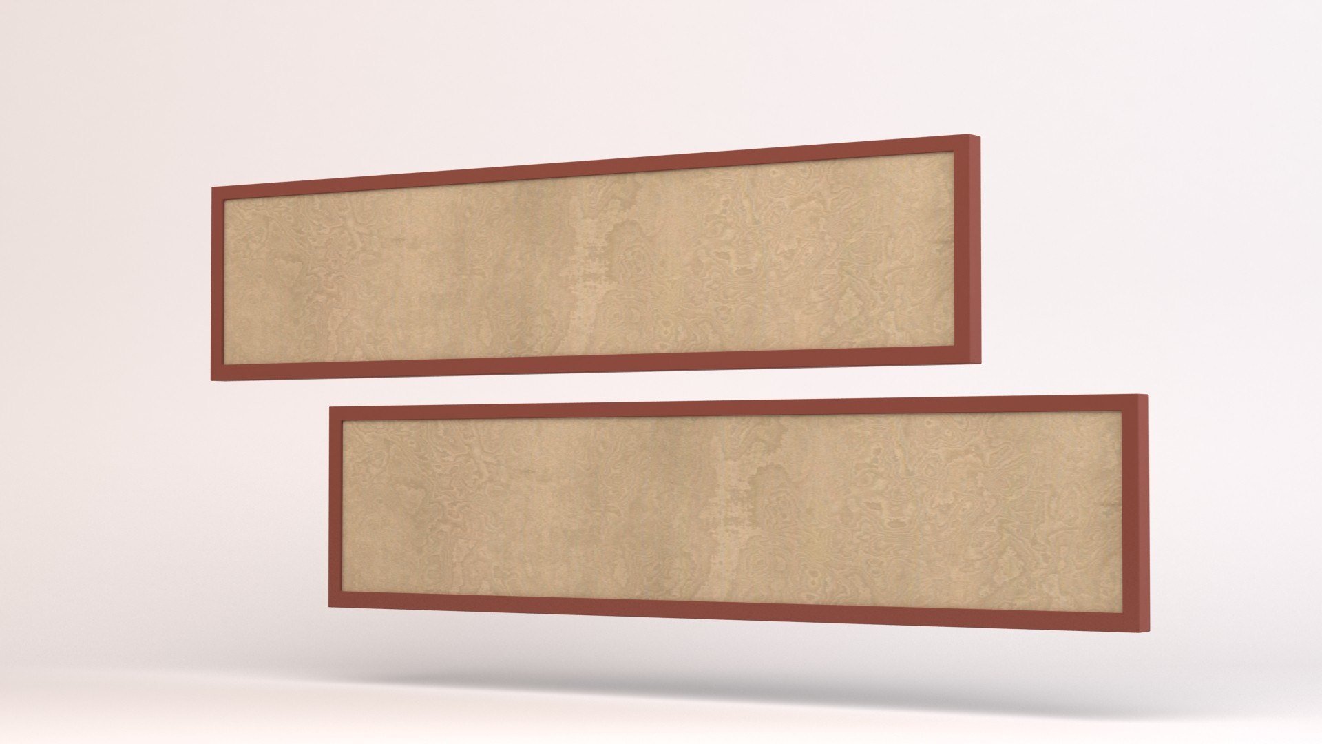 3D Long Red Art Frames - TurboSquid 1586825