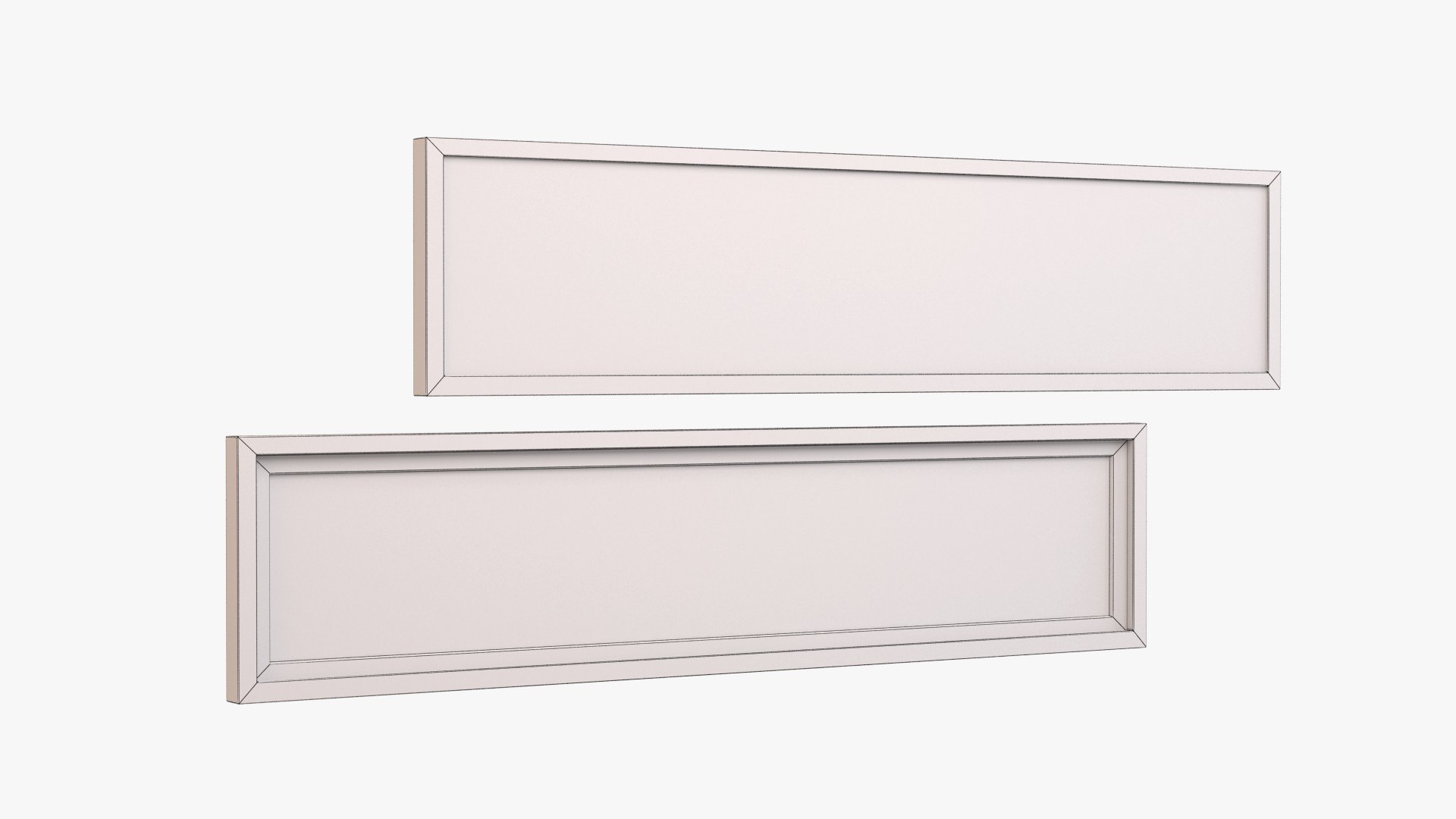 3D Long Red Art Frames - TurboSquid 1586825