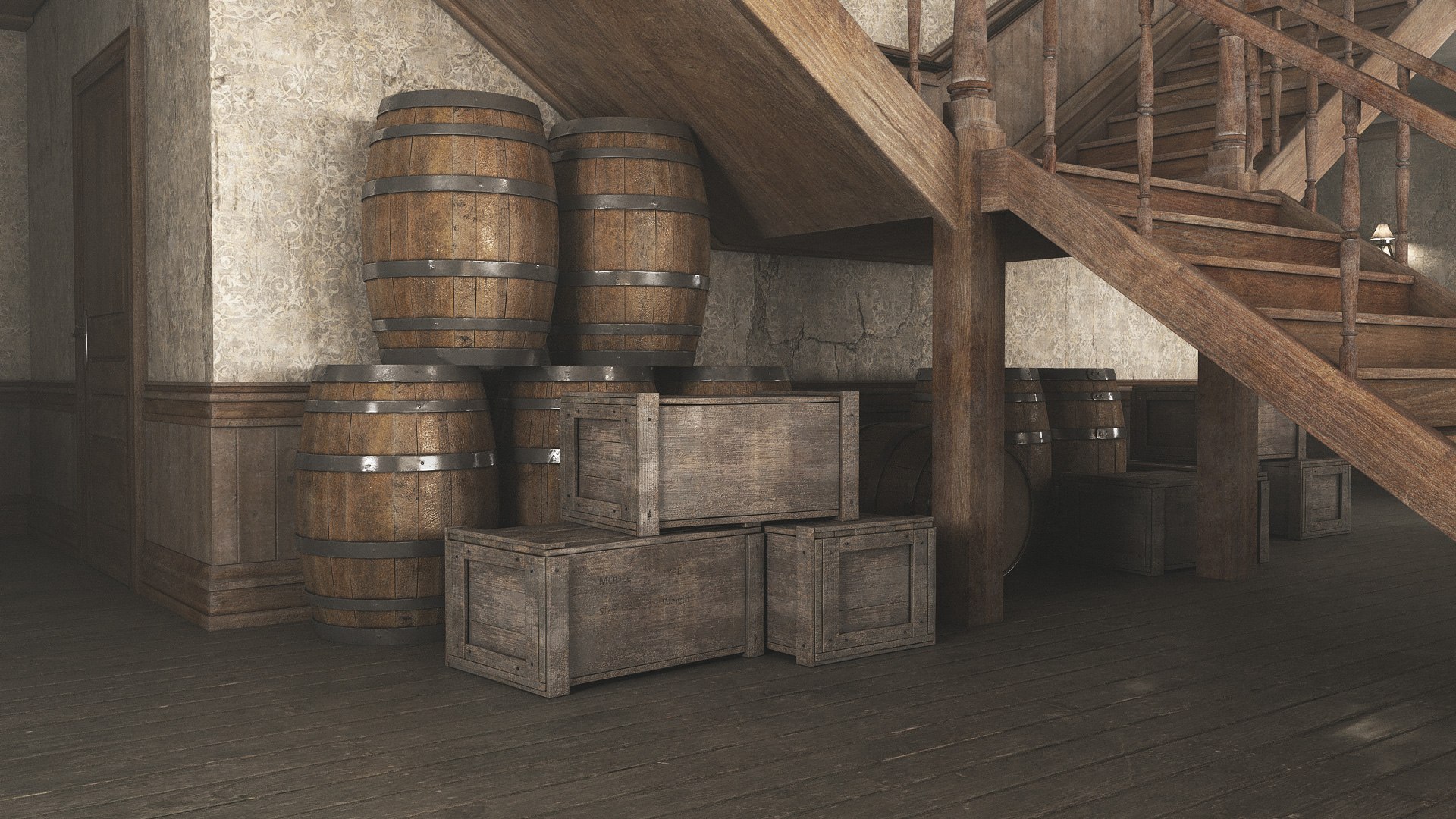 3D Old Western Bar PBR Textures - TurboSquid 2072797