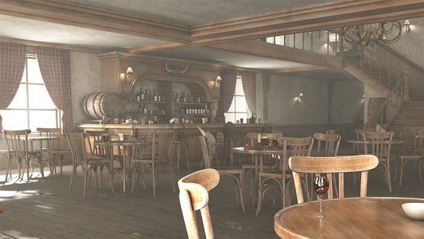 Old Western Bar PBR Textures3Dモデル - TurboSquid 2072797