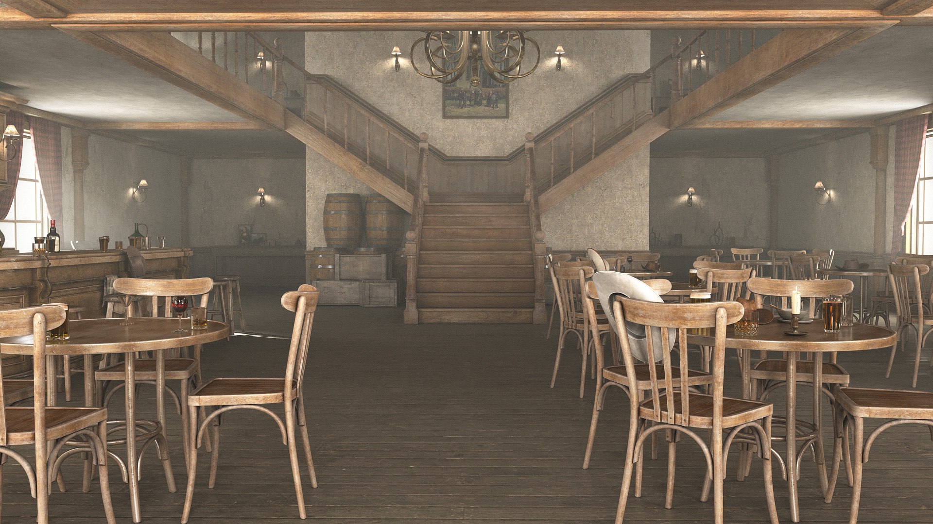 3D Old Western Bar PBR Textures - TurboSquid 2072797