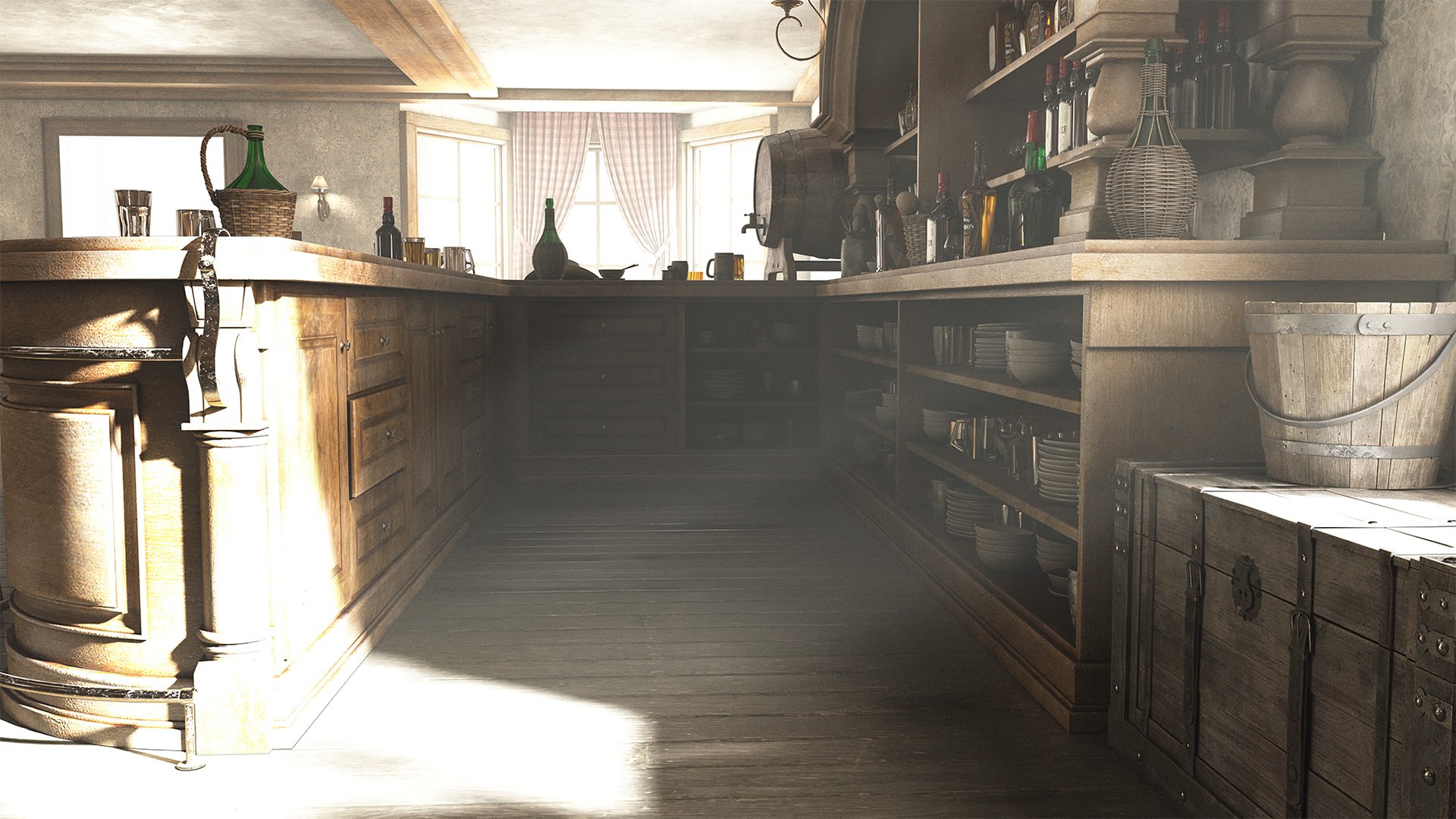 3D Old Western Bar PBR Textures - TurboSquid 2072797