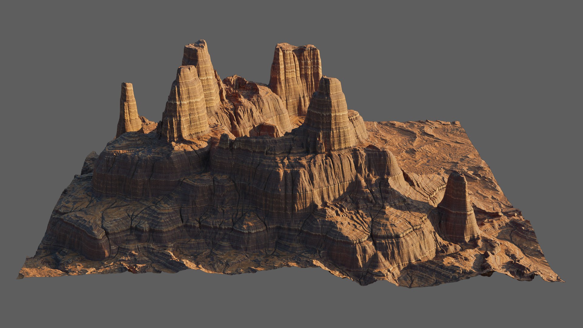 8K Detailed Cliff Landscape 3 3D - TurboSquid 1820529
