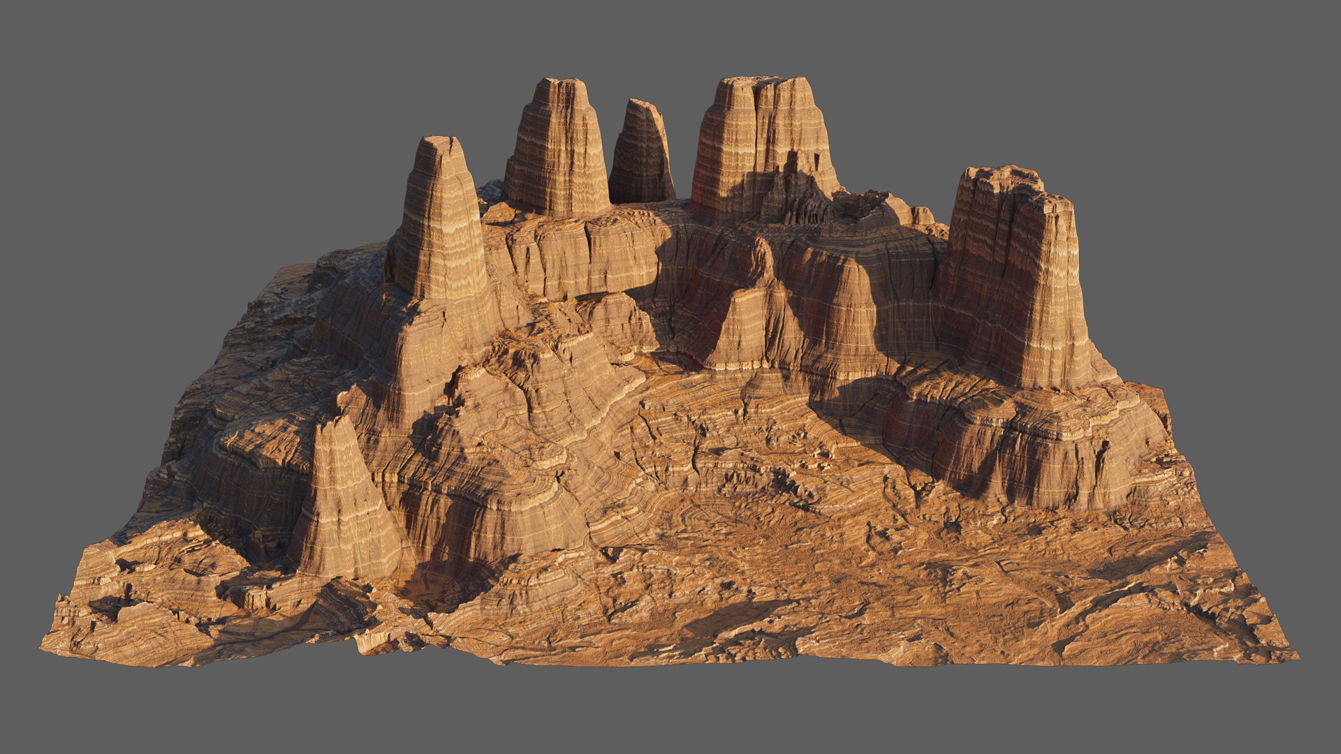 8K Detailed Cliff Landscape 3 3D - TurboSquid 1820529