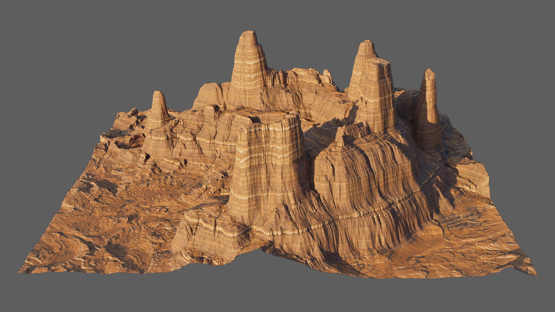 8K Detailed Cliff Landscape 3 3D - TurboSquid 1820529