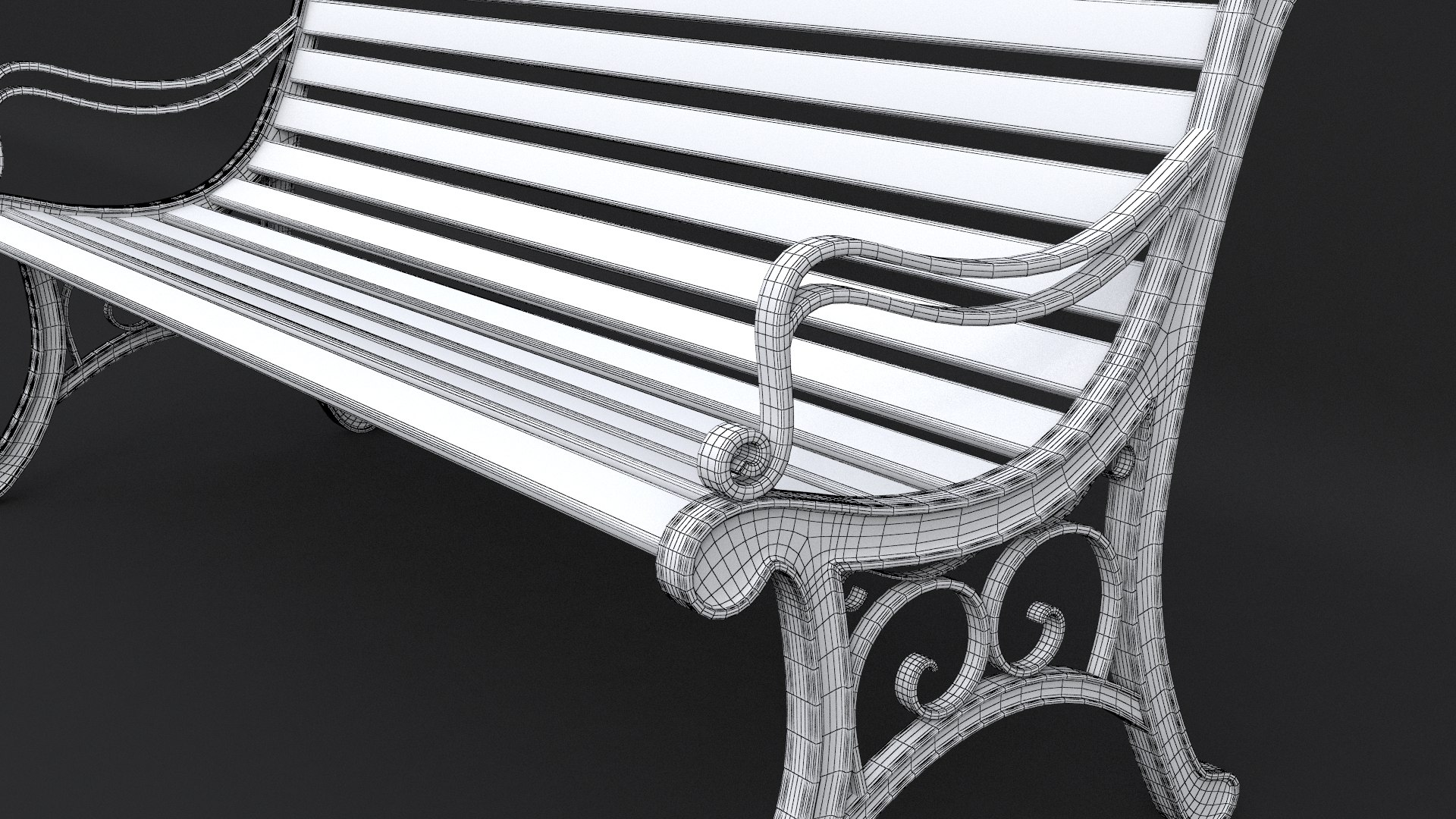 3D Street Bench Maroon HD - TurboSquid 1961295