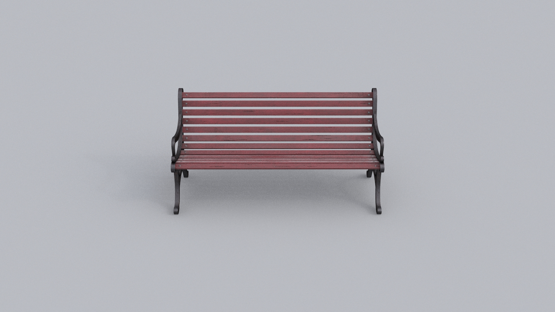 3D Street Bench Maroon HD - TurboSquid 1961295
