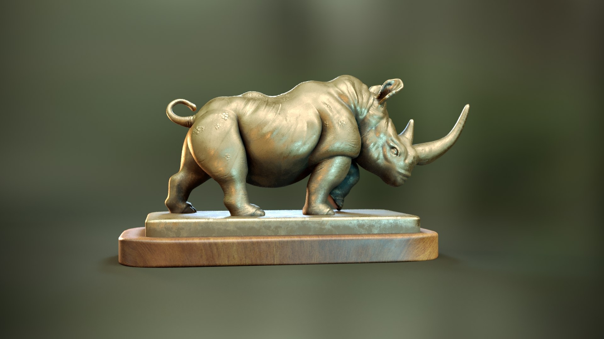 3D Antique Rhino Model - TurboSquid 1810554