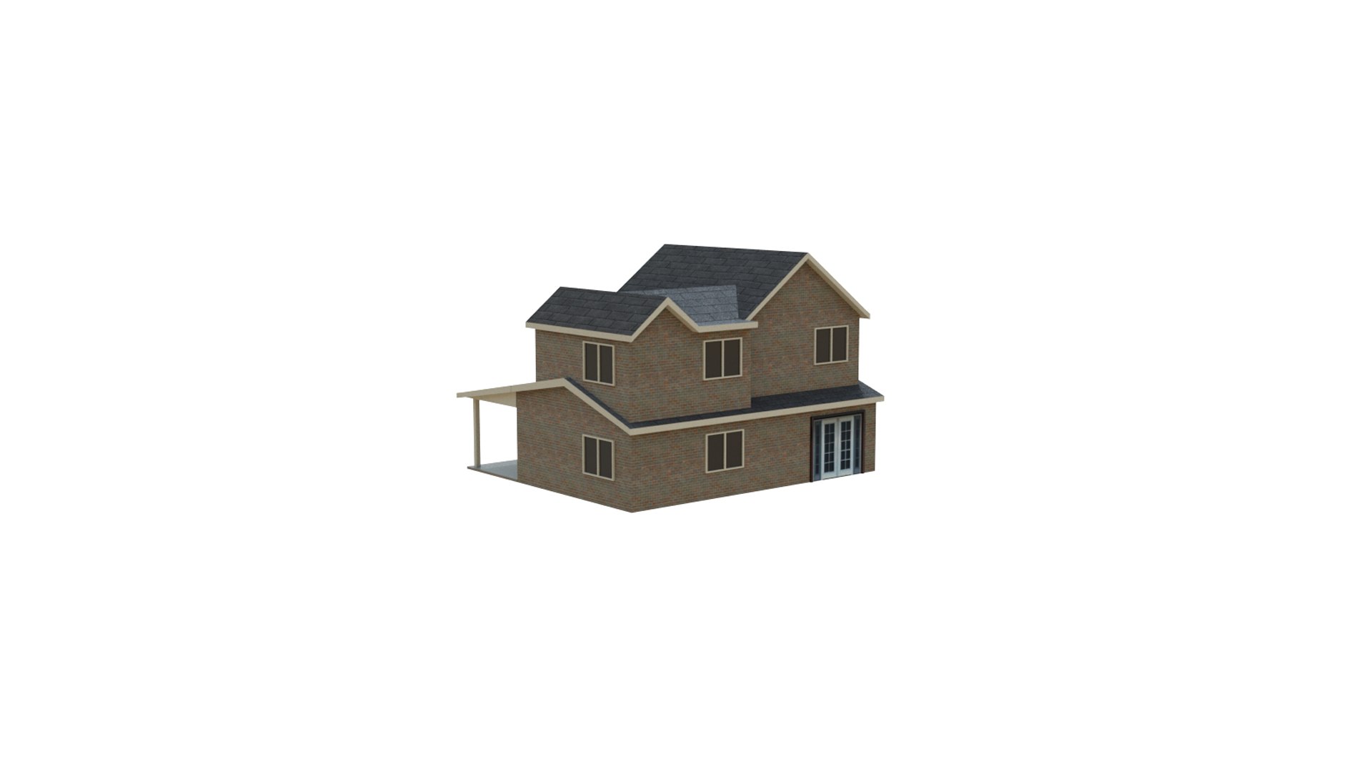 Suburb House 3D Model - TurboSquid 1676692