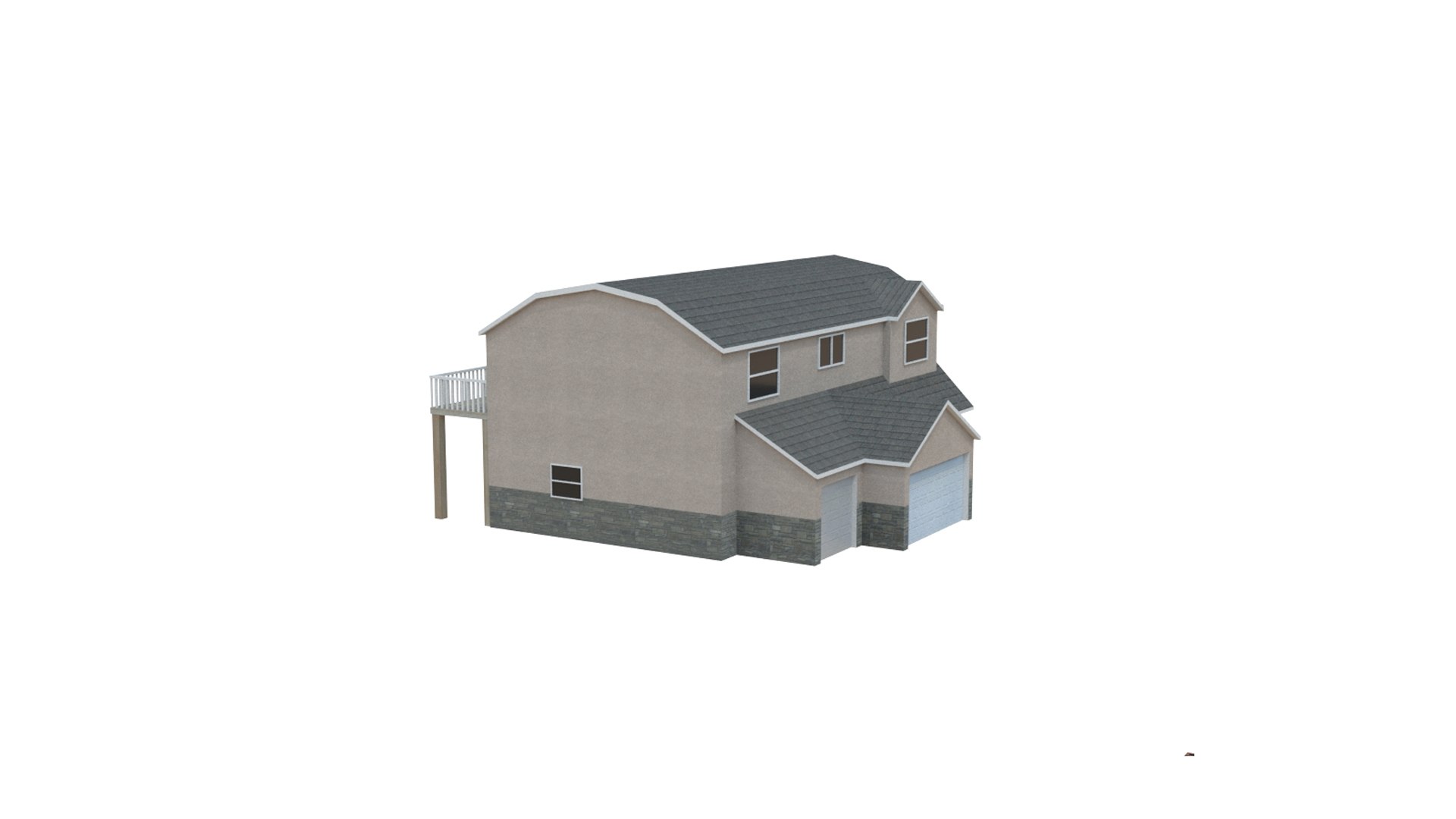 Suburb House 3D Model - TurboSquid 1676692