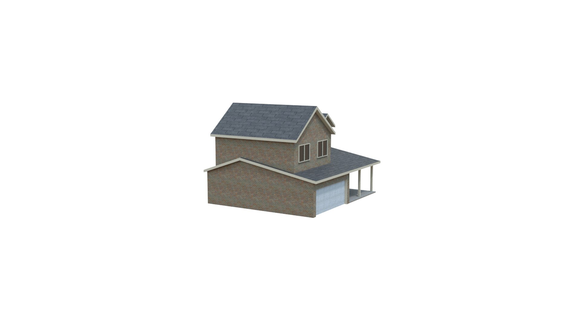 Suburb House 3D Model - TurboSquid 1676692