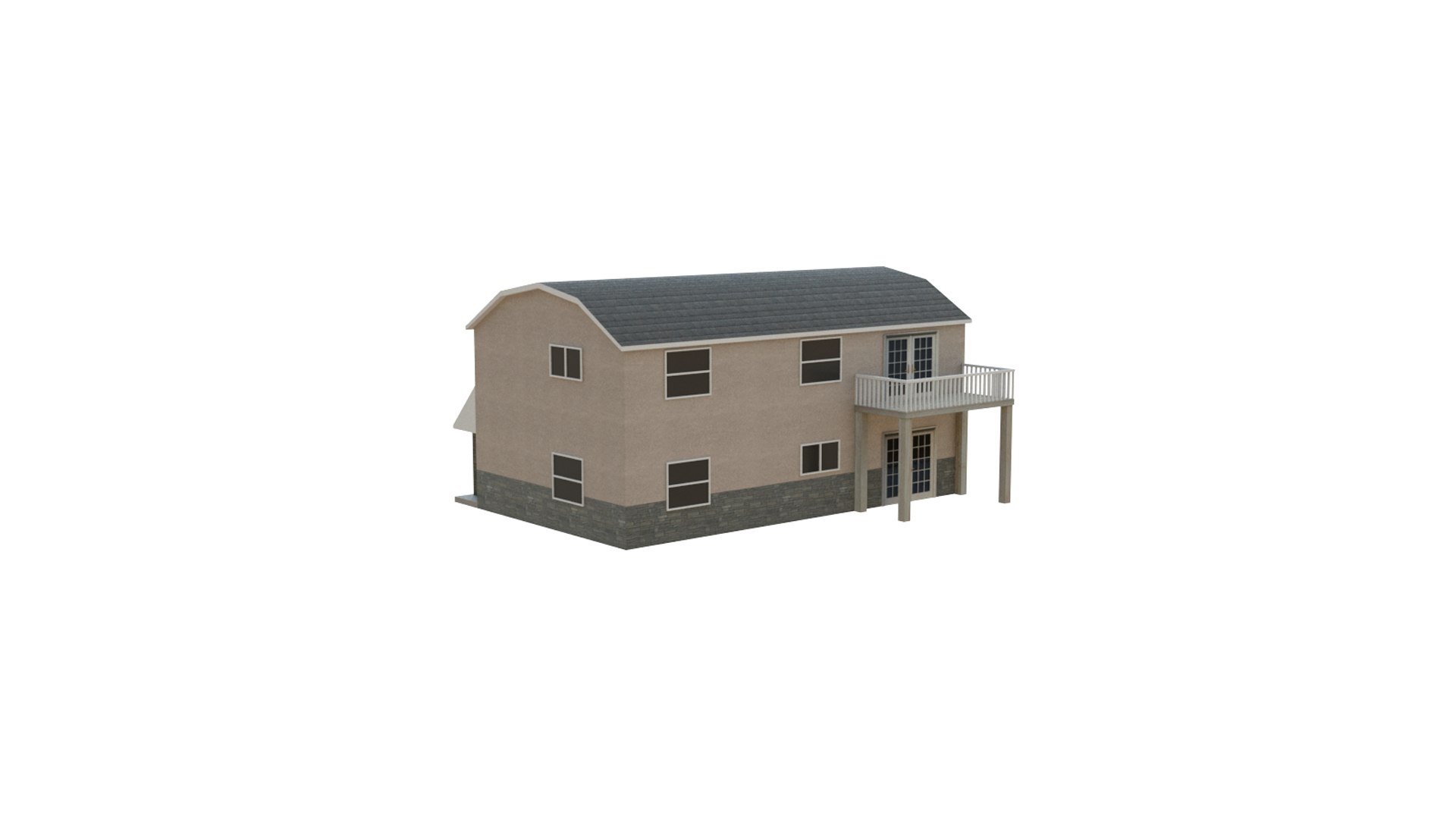 Suburb House 3D Model - TurboSquid 1676692