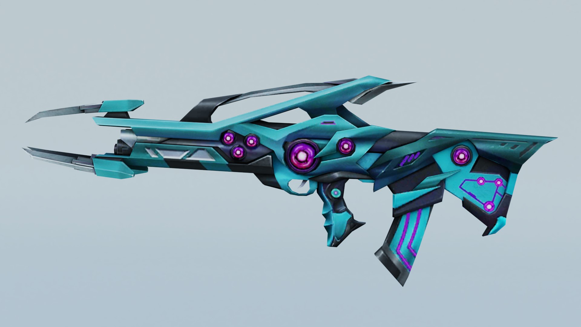 Weapon Rifle Black Widow Golden Lightning Ocean Void 3D - TurboSquid ...