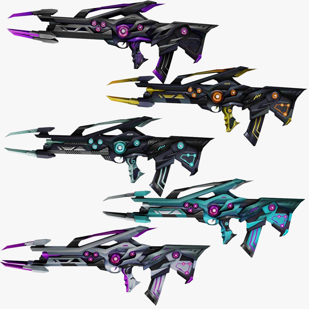 Weapon Rifle Black Widow Golden Lightning Ocean Void 3D - TurboSquid ...