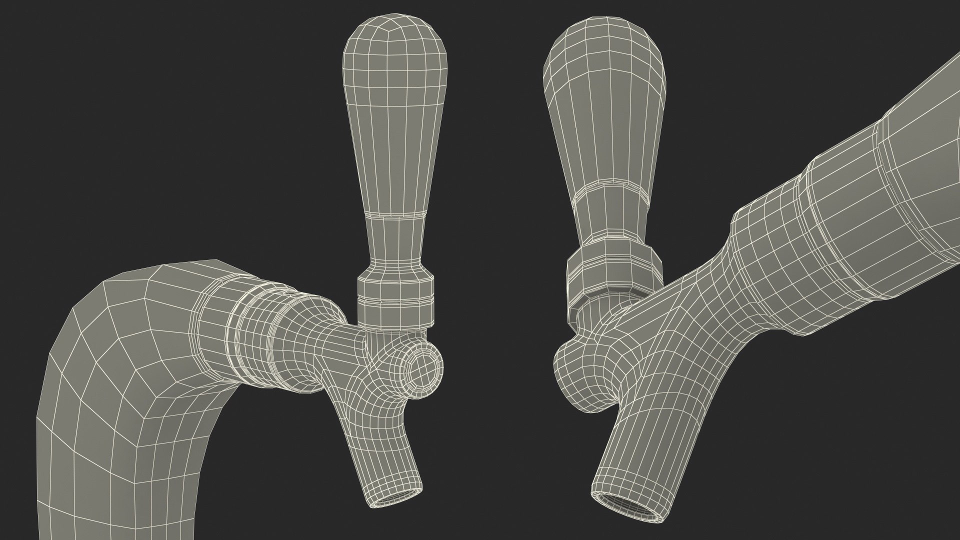 3D single tap brass draft beer model - TurboSquid 1623959