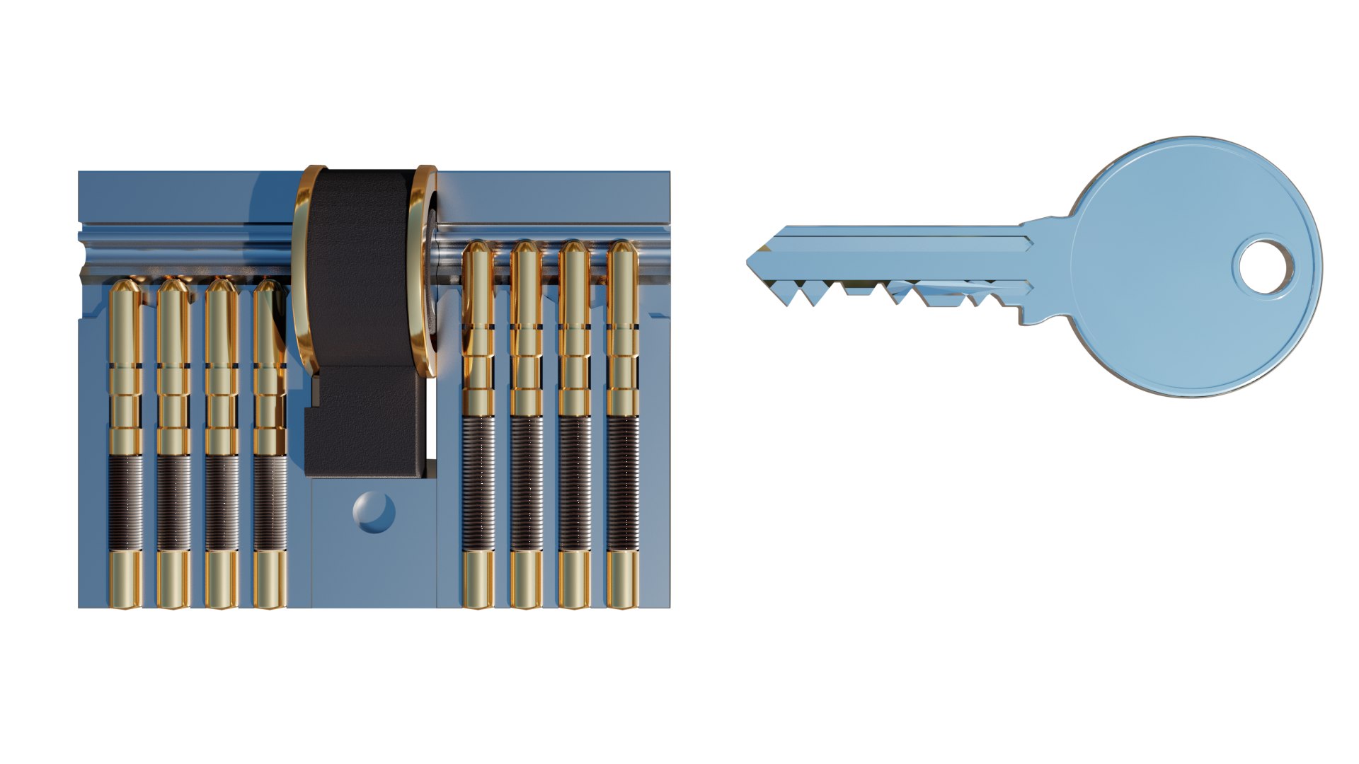 3D Door Lock Inside Model - TurboSquid 1879161