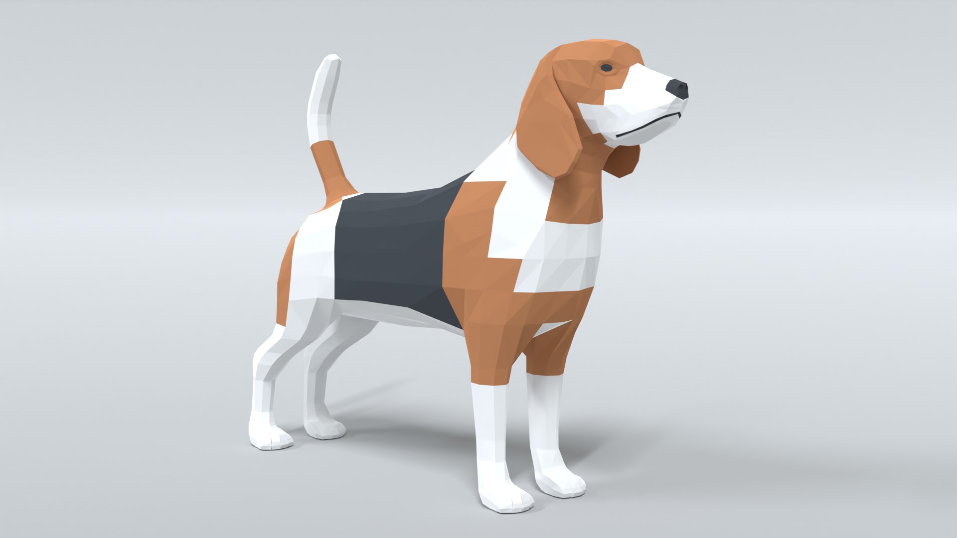 3D Low Poly Cartoon Beagle Dog Model - TurboSquid 1802214